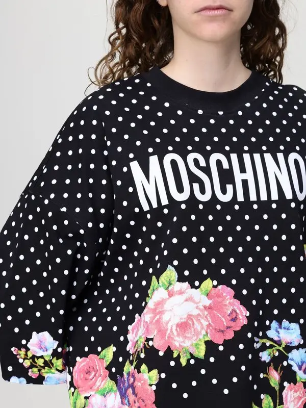 Moschino Dress With Polka Dot And Floral Print