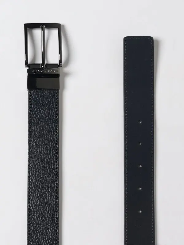 Emporio Armani Leather Belt - Blue