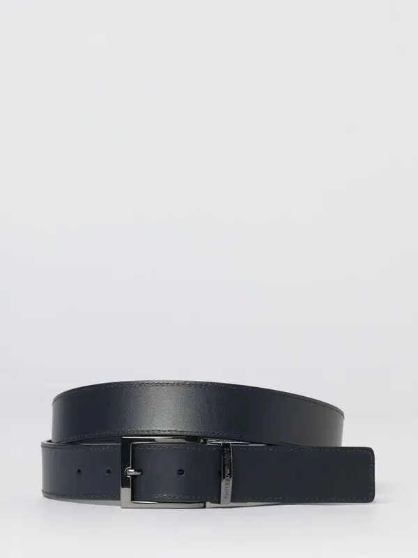 Emporio Armani Leather Belt - Blue