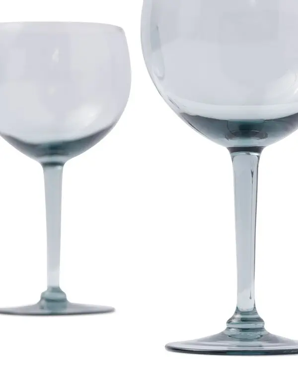 Prada Set Of Two Crystal Wine Glasses New York - Blue