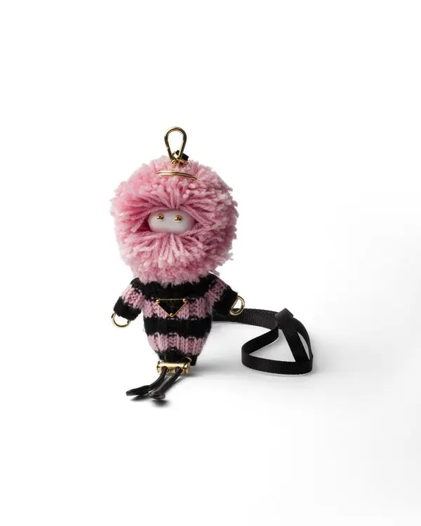 Prada Soft Robot Knit Keychain Charm