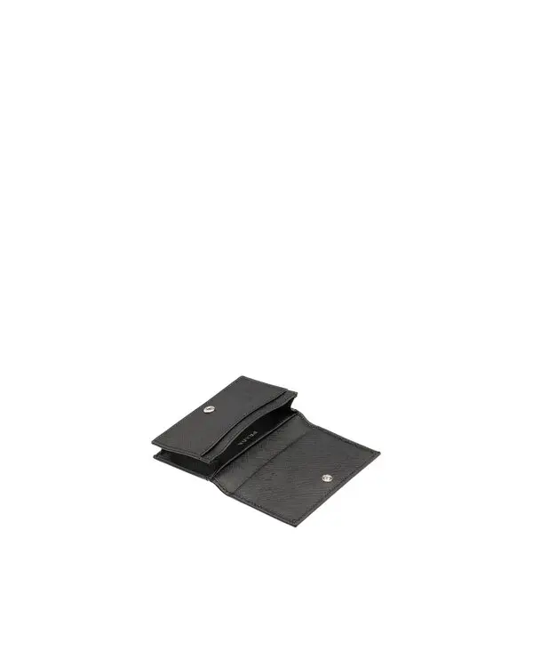 Prada Saffiano Leather Card Holder - Black