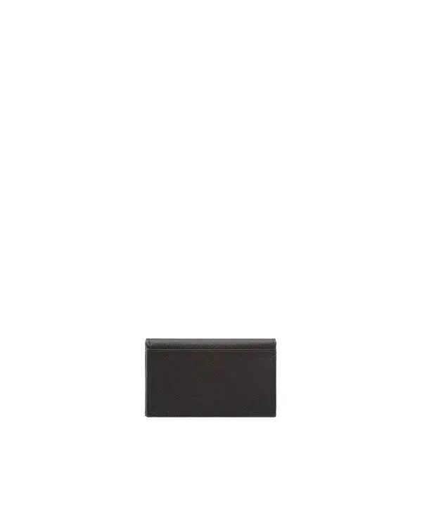 Prada Saffiano Leather Card Holder - Black