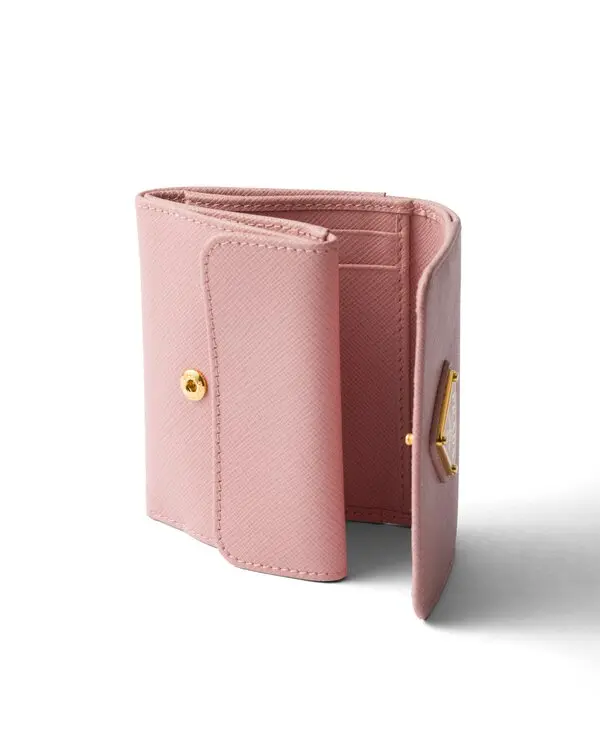 Prada Small Saffiano Leather Wallet - Pink