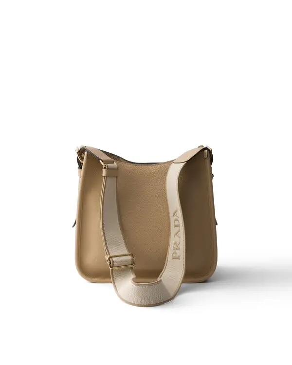 Prada Medium Leather Shoulder Bag - Neutral