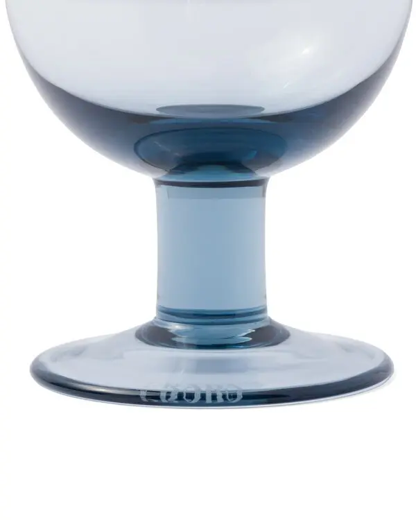 Prada Set Of Two Crystal Water Glasses Plinth - Blue