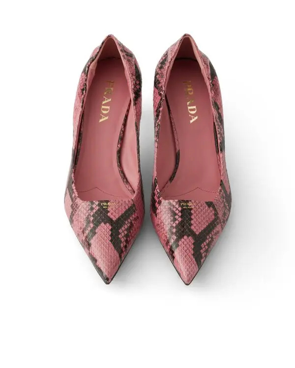 Prada Printed Ayers Leather Pumps