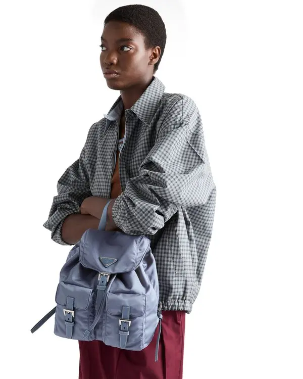 Prada Small Re-nylon Backpack - Blue
