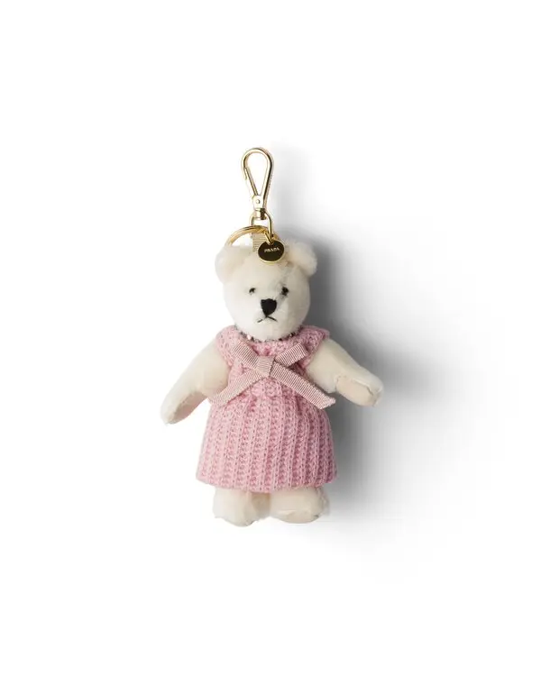 Prada Teddy Bear Keychain Charm