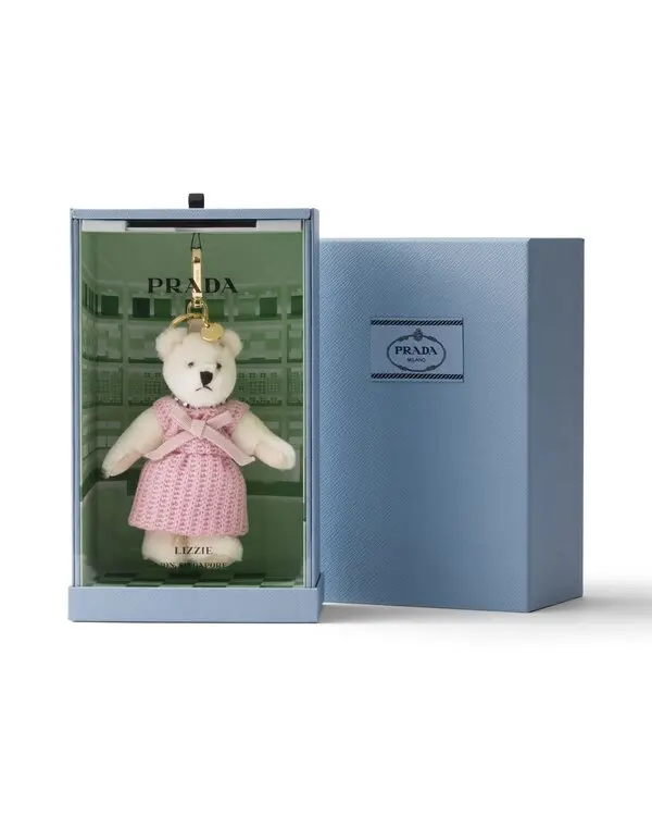Prada Teddy Bear Keychain Charm