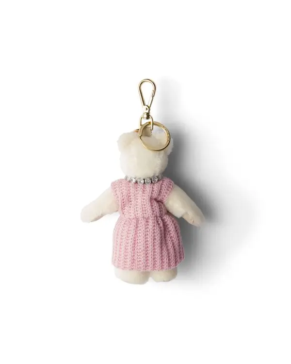 Prada Teddy Bear Keychain Charm
