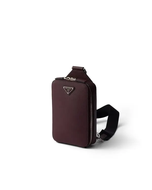 Prada Brique Saffiano Leather Bag - Red