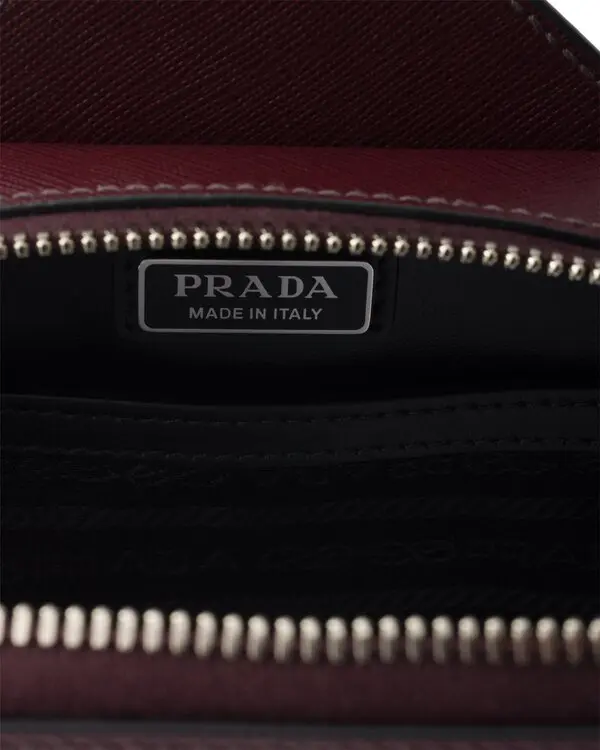 Prada Brique Saffiano Leather Bag - Red