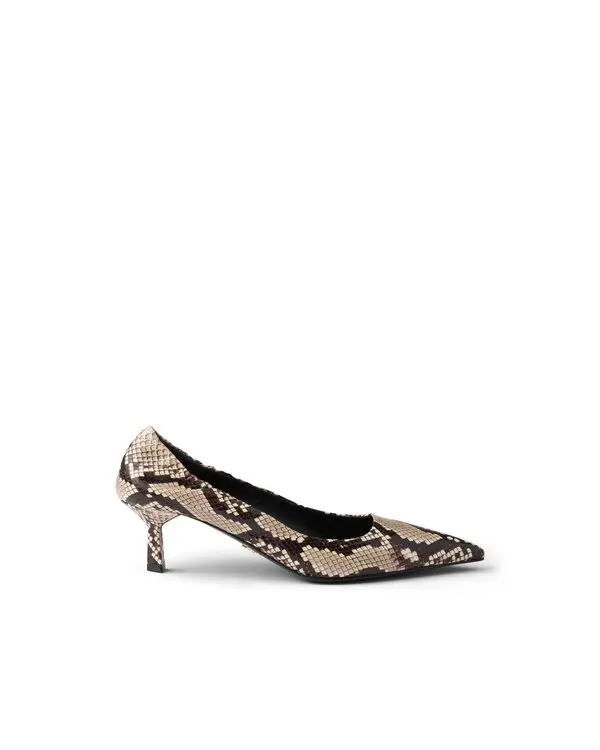 Prada Printed Ayers Leather Pumps