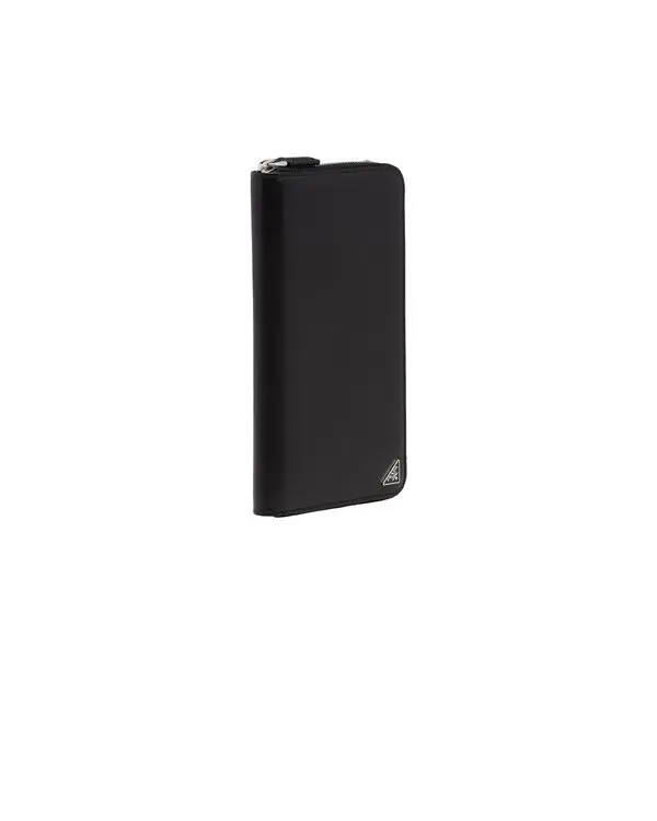 Prada Saffiano Leather Zip Around Wallet