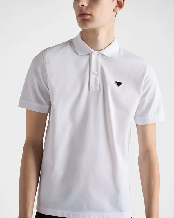 Prada Piqué Polo Shirt - White