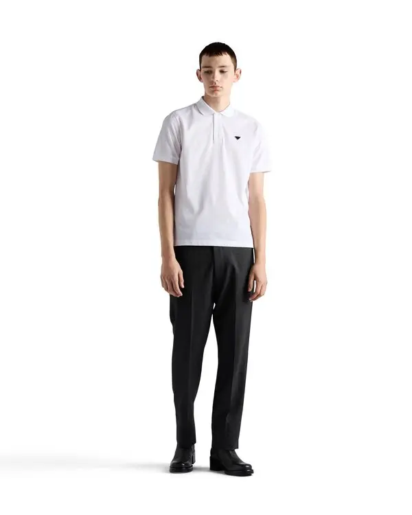 Prada Piqué Polo Shirt - White