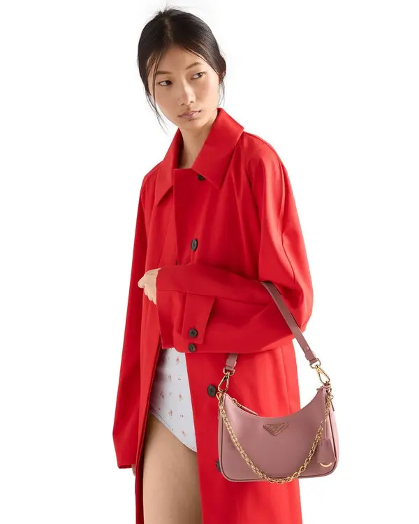 Prada Re-edition Mini Saffiano Leather Bag - Pink