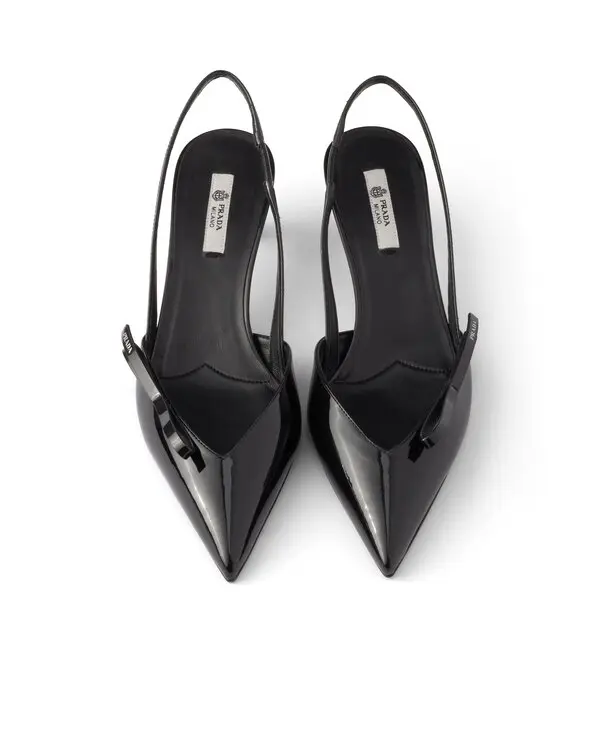 Prada Patent Leather Slingback Pumps