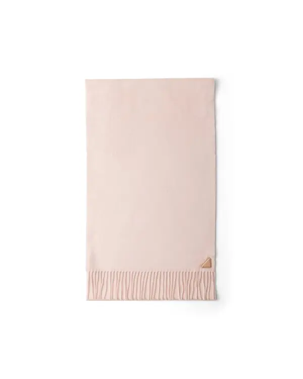 Prada Silk And Cashmere Scarf - Pink
