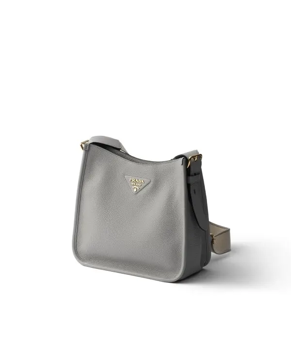Prada Leather Shoulder Bag - Grey