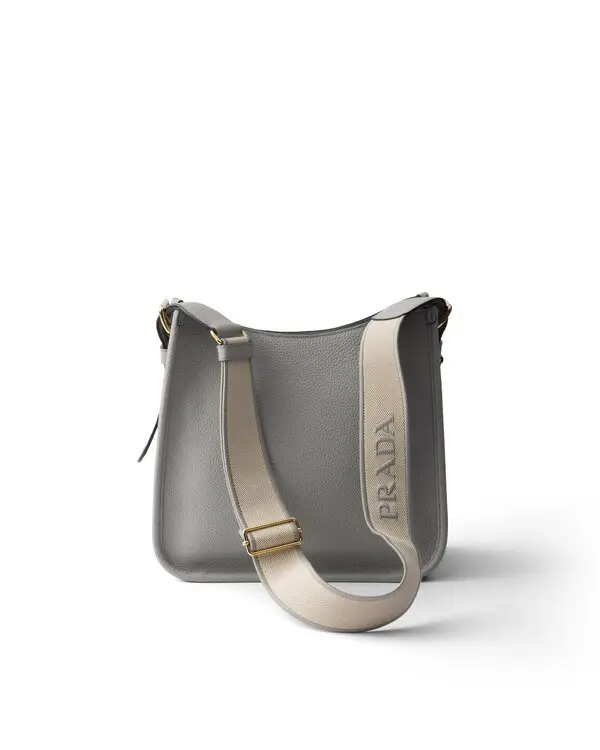 Prada Leather Shoulder Bag - Grey