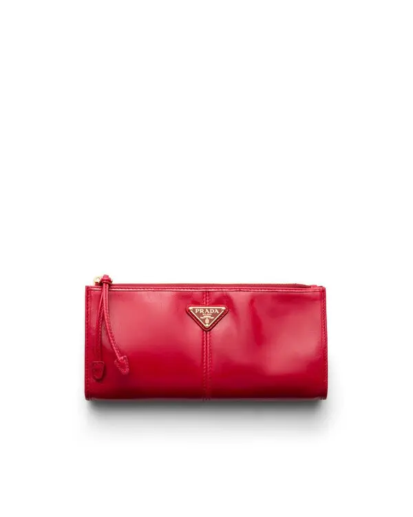 Prada Leather Pouch - Red