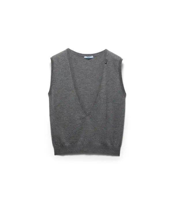 Prada Cashmere V-neck Vest