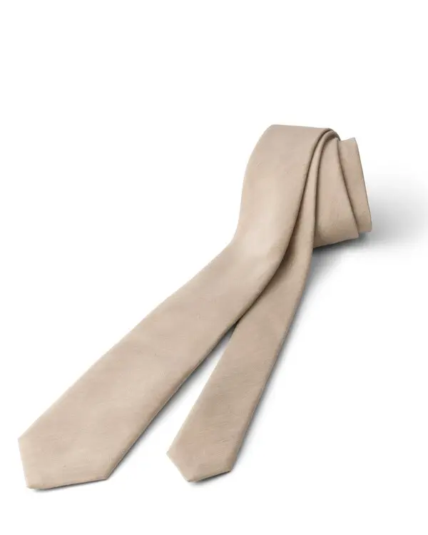Prada Silk And Linen Tie