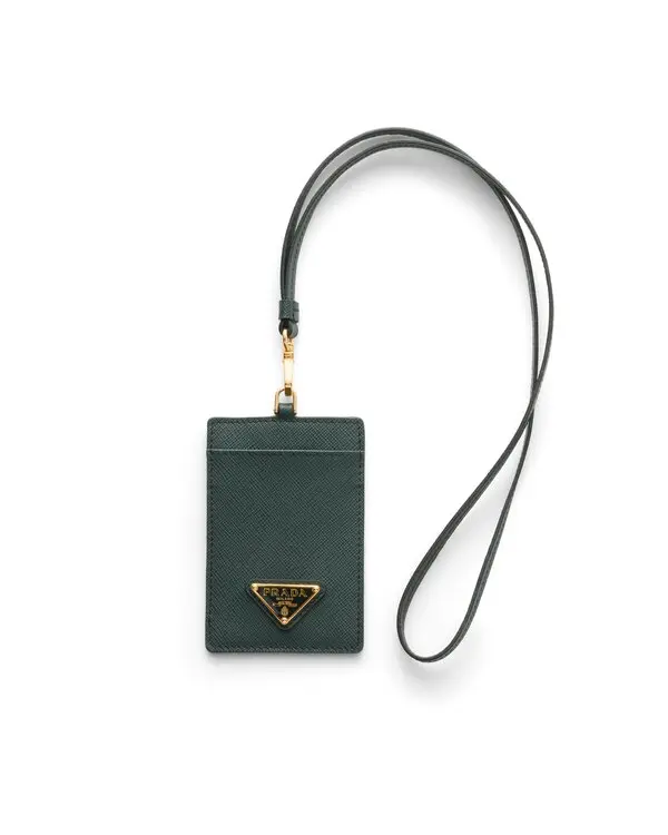 Prada Saffiano Leather Badge Holder - Green