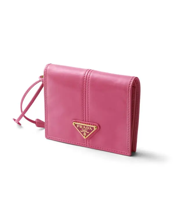 Prada Small Leather Wallet - Pink