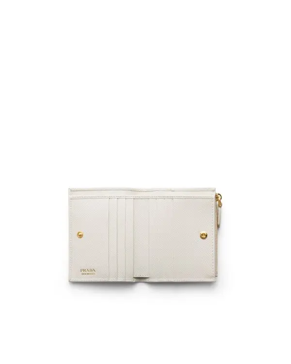 Prada Small Saffiano Leather Wallet - Neutral