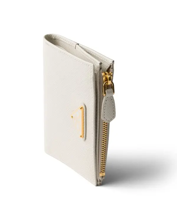 Prada Small Saffiano Leather Wallet - Neutral
