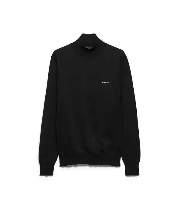Prada Cotton Mock Turtleneck Sweater