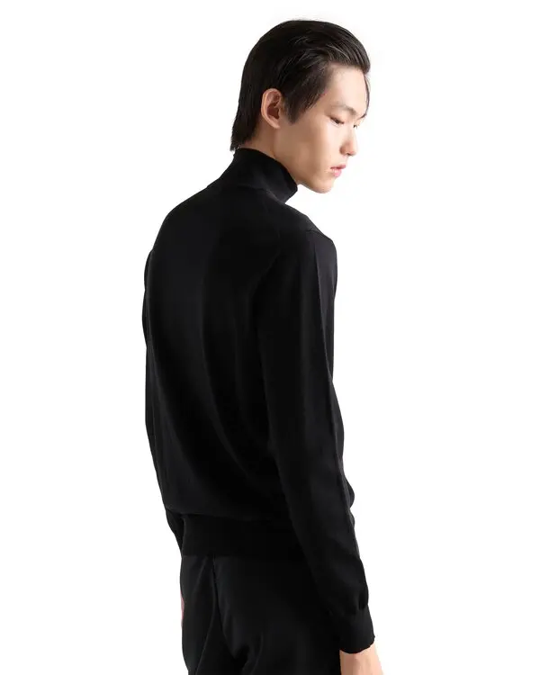 Prada Cotton Mock Turtleneck Sweater