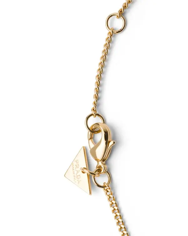 Prada Enameled Metal Necklace