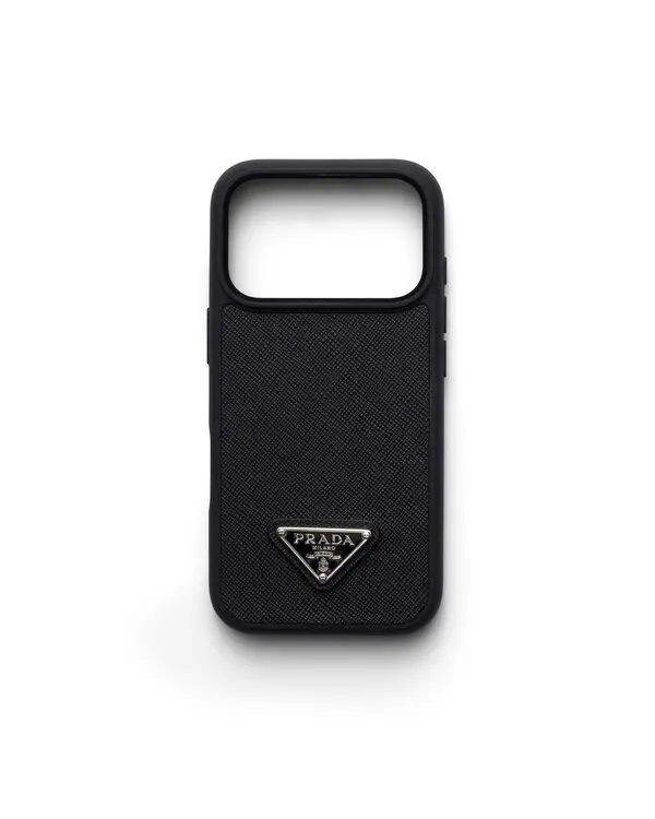 Prada Saffiano Leather Case For Iphone 17 Pro - Black