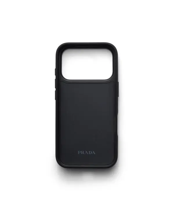 Prada Saffiano Leather Case For Iphone 17 Pro - Black