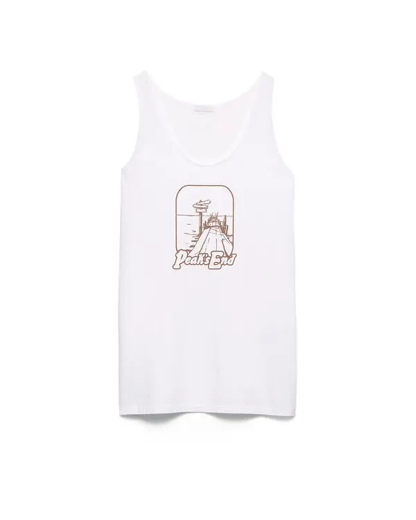 Prada Printed Cotton Tank Top