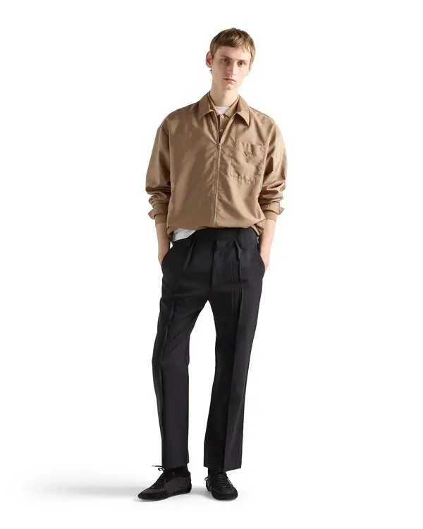 Prada Re-nyon Zipper Shirt - Neutral