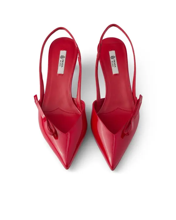 Prada Patent Leather Slingback Pumps
