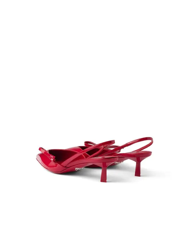 Prada Patent Leather Slingback Pumps