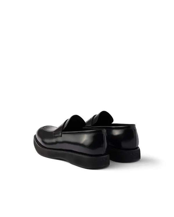 Prada Brushed Leather Loafers