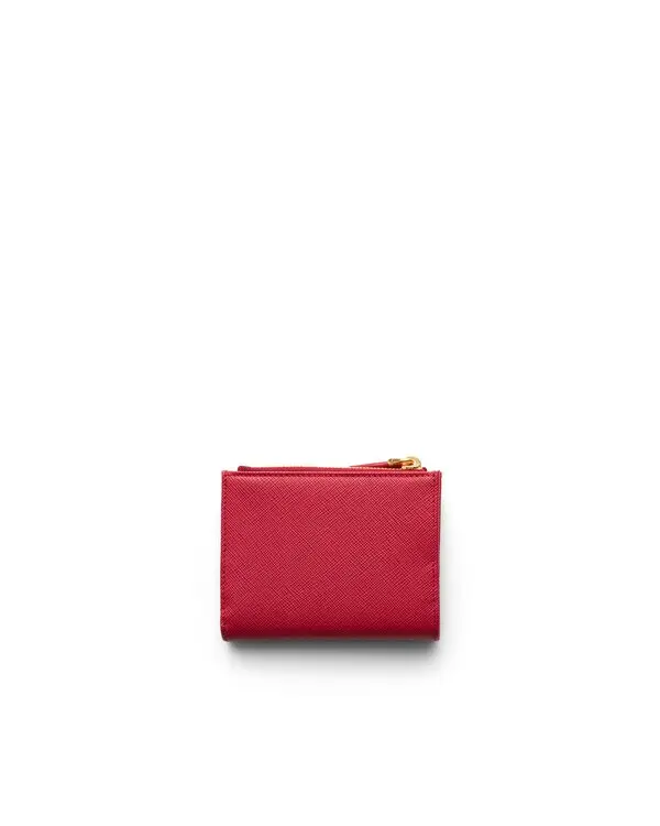Prada Small Saffiano Leather Wallet - Red
