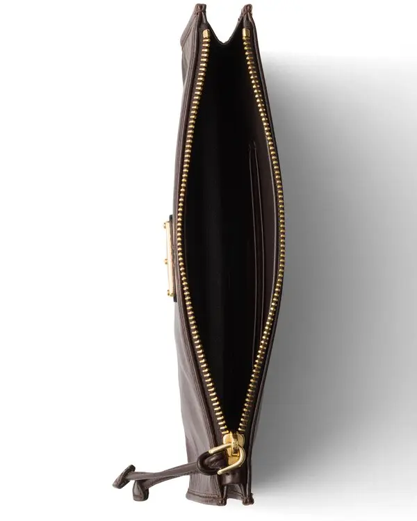 Prada Leather Pouch - Brown
