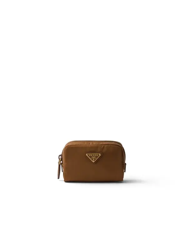 Prada Micro Re-nylon Pouch - Brown