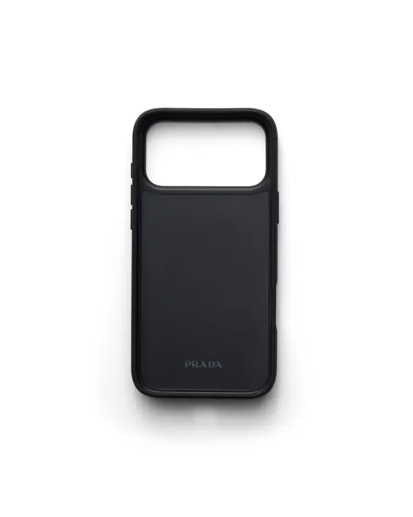 Prada Saffiano Leather Case For Iphone 17 Pro Max - Black