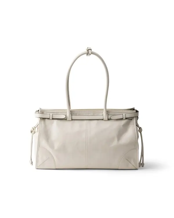 Prada Large Leather Handbag - White