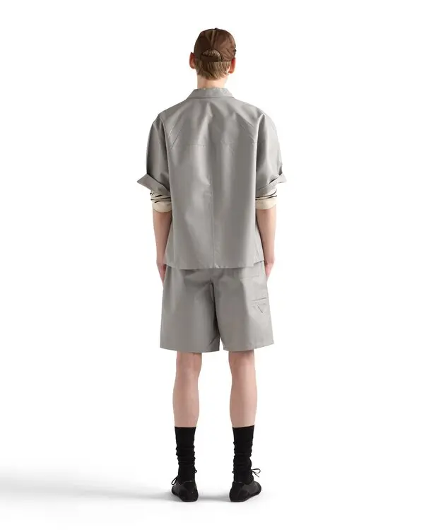 Prada Leather Bermudas