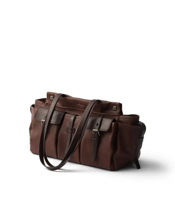 Prada Leather Tote Bag - Brown